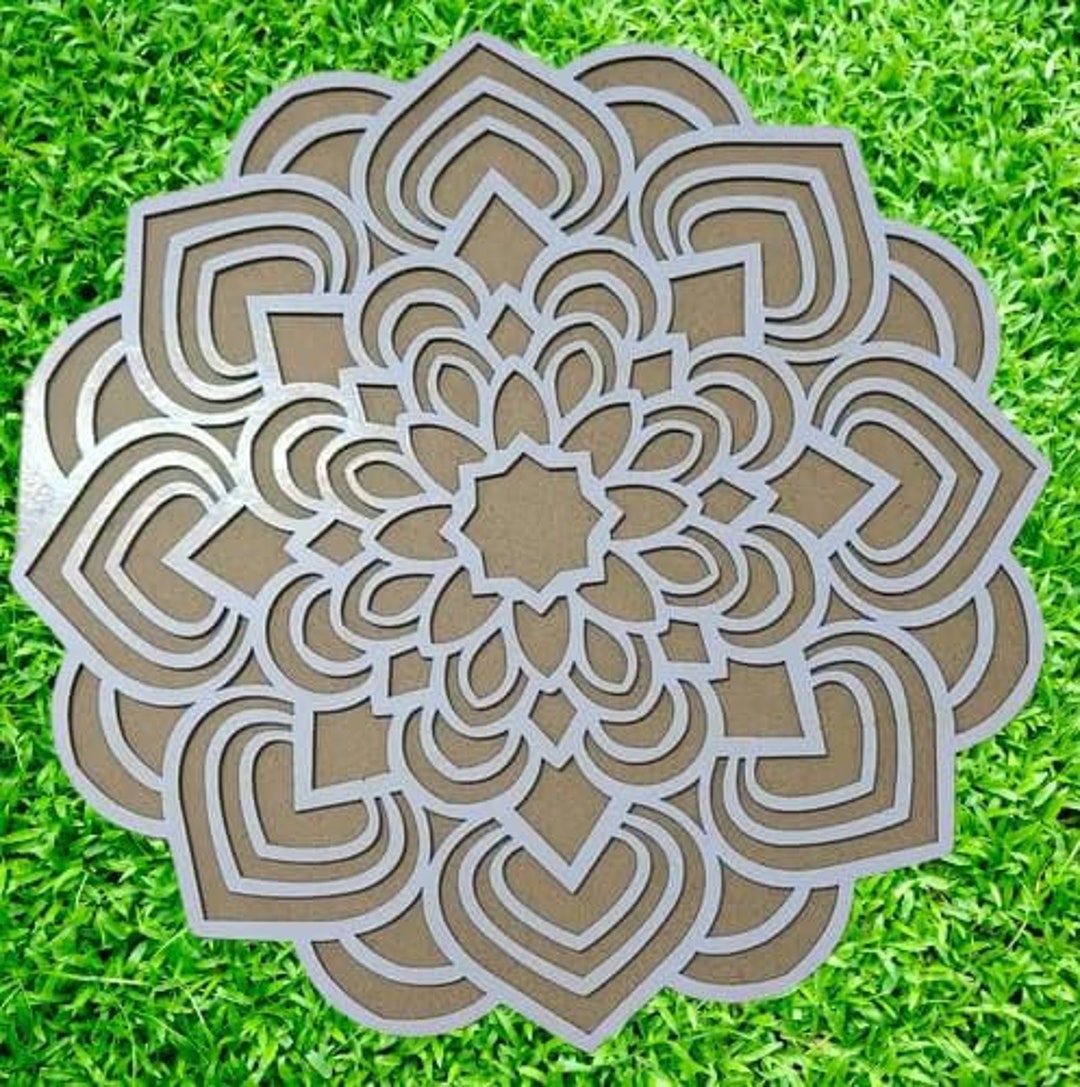 DIY MDF Readymade Round Rangoli Mat Easy to Use Rangoli Template Easy ...