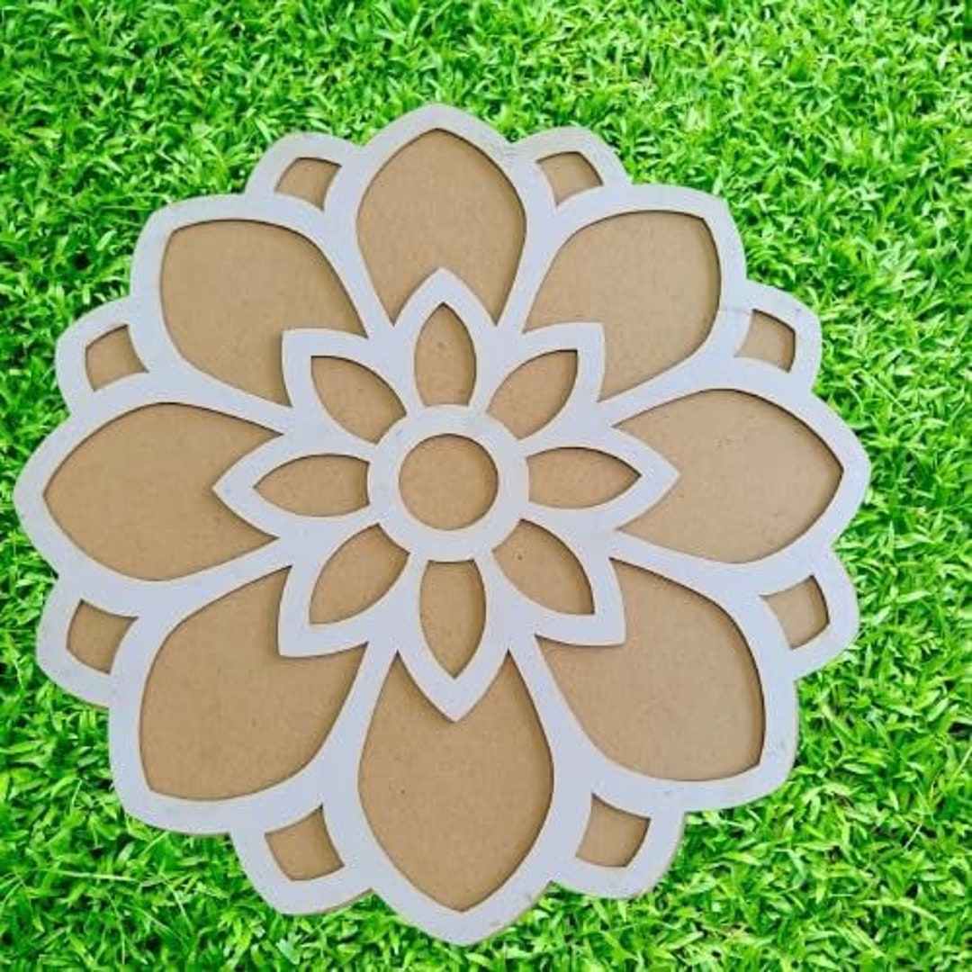 DIY MDF Readymade Round Rangoli Mat Easy to Use Rangoli Template Easy ...