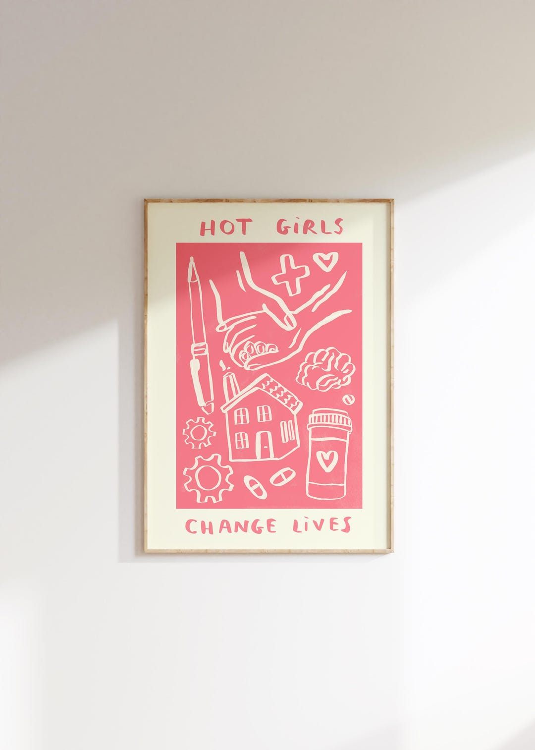Digital Download Hot Girls Change Lives Wall Print - Social Worker ...
