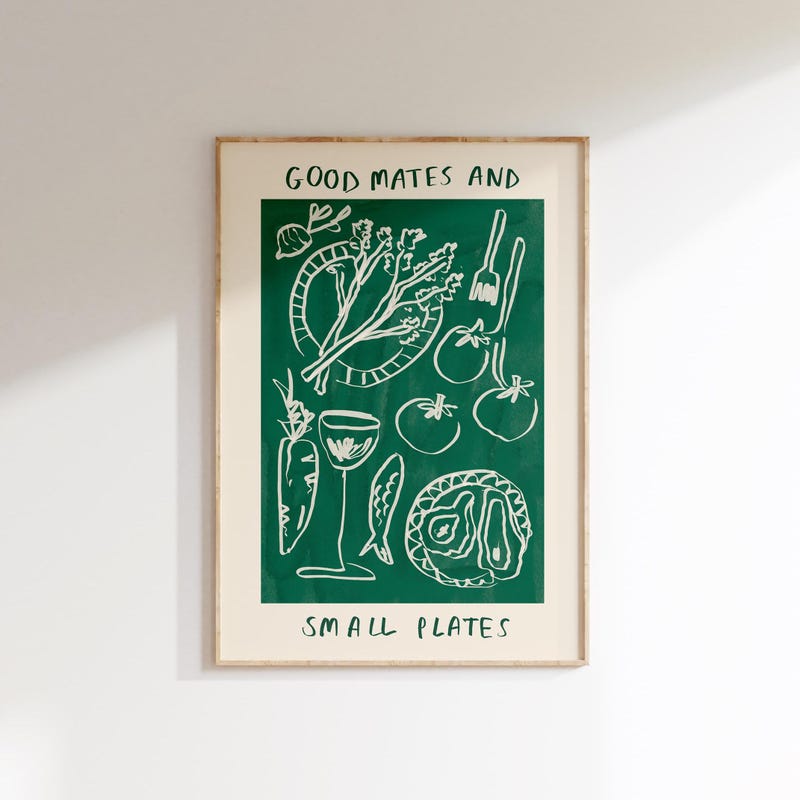 Oyster and Tomato Print - Etsy UK