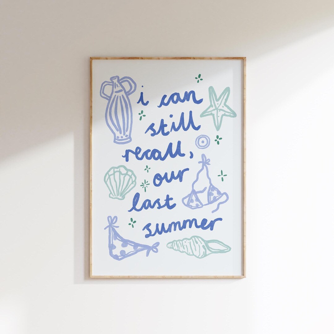 Our Last Summer Abba Lyrics Wall Print | Greek Greece Poster | Euro ...