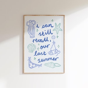 Our Last Summer Abba Lyrics Wall Print Greek Greece Poster Euro Summer ...