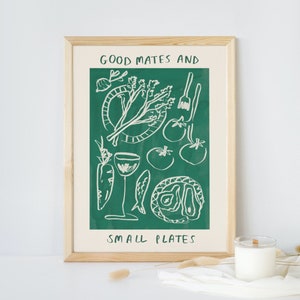 Digital Download Good Mates and Small Plates Wall Print | Tapas Food ...