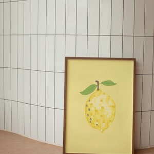 Digital Download Disco Lemon Wall Print | Disco Ball Poster | Food and ...