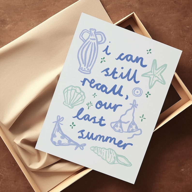 Our Last Summer Abba Lyrics Wall Print | Greek Greece Poster | Euro ...