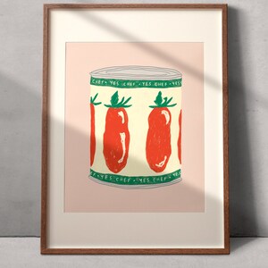 Digital Download Yes Chef Tinned Tomato Print | Tomato Illustration ...