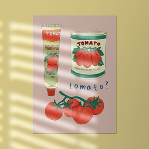 Digital Download Tomato Recipe Poster | Tomato Girl Aesthetic | Tomato ...