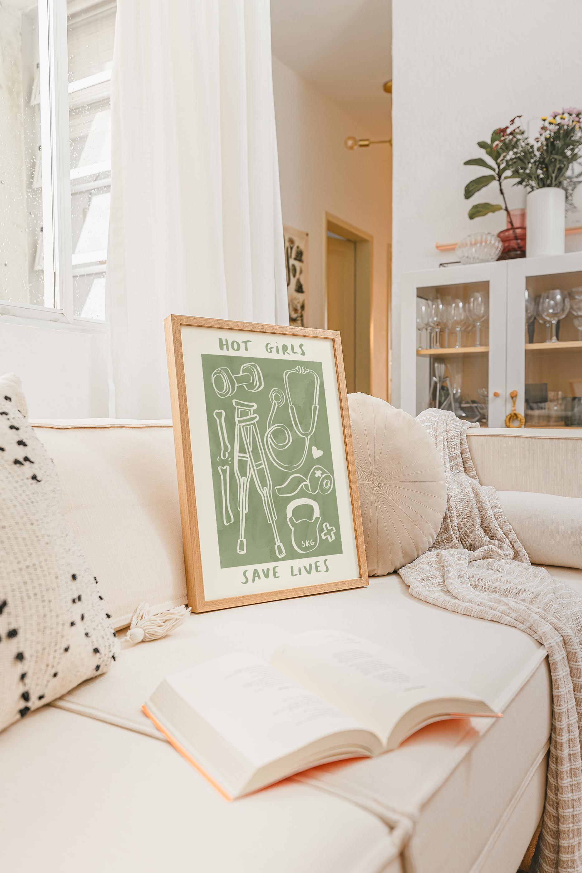 Hot Girls / Boys Save Lives Wall Print - Physiotherapy | Healthcare ...