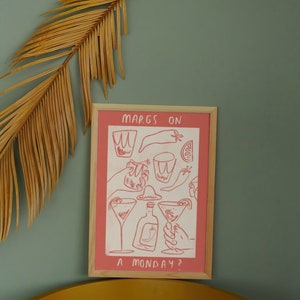 Digital Download Margaritas on a Monday Print | Aesthetic Wall Poster ...