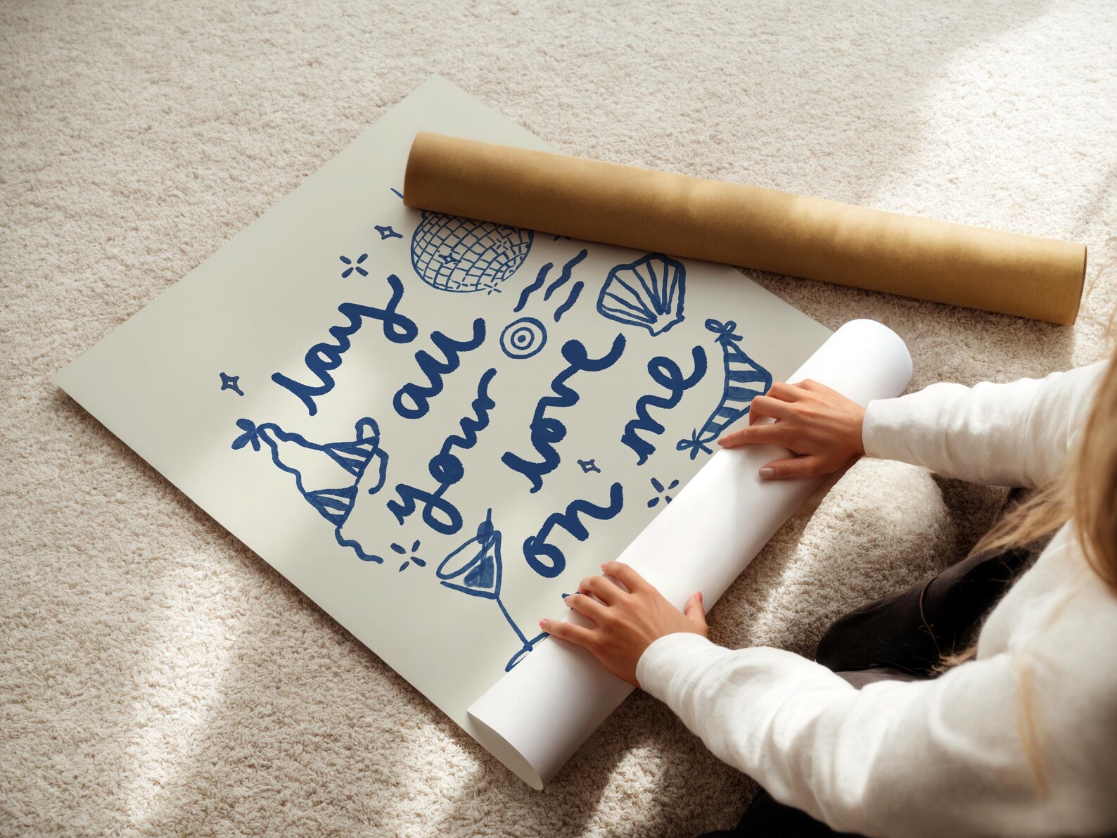 Lay All Your Love on Me Abba Lyrics Wall Print | Greek Greece Poster ...