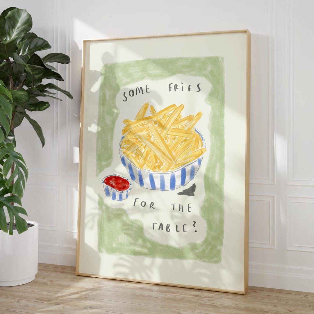 Digital Download Fries for the Table Wall Print | Food and Drink Poster ...