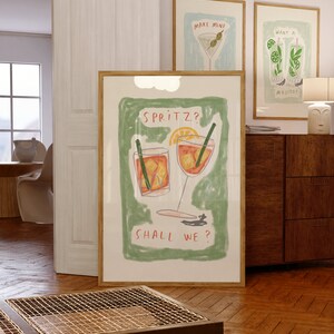 Digital Download Aperol Spritz Wall Poster | Cocktail Wall Print ...