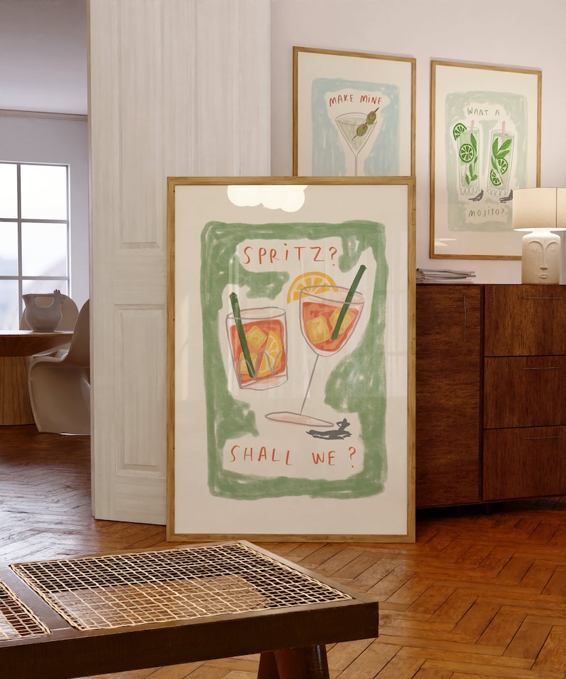 Digital Download Aperol Spritz Wall Poster | Cocktail Wall Print ...