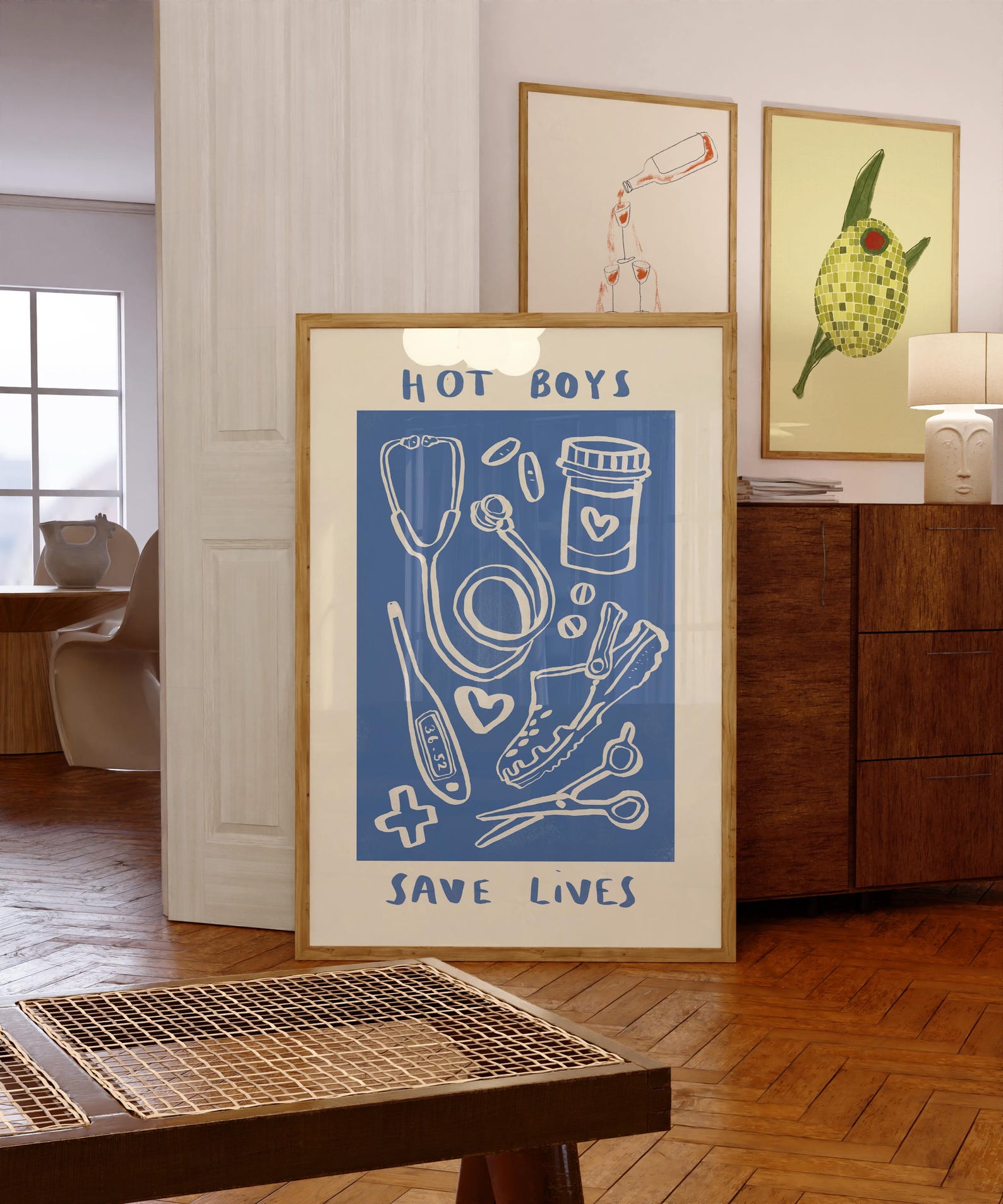 Hot Girls / Boys Save Lives Wall Print | Healthcare Illustration | NHS ...