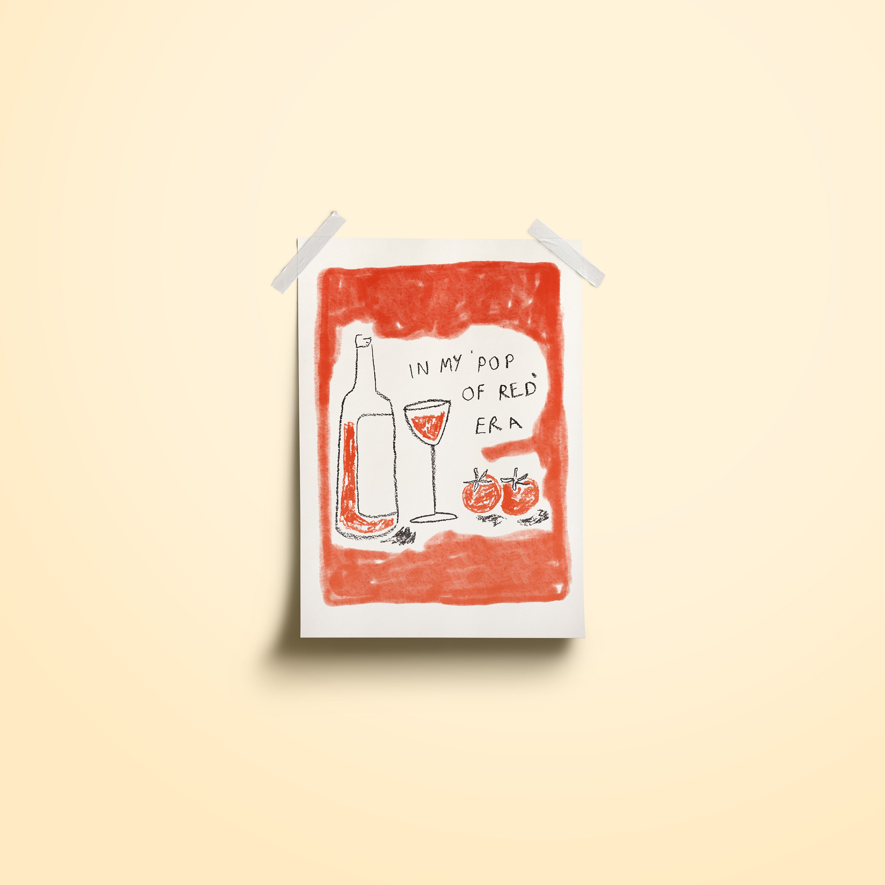 Digital Download Pop of Red Era Wall Print Aesthetic Wall Poster Home ...