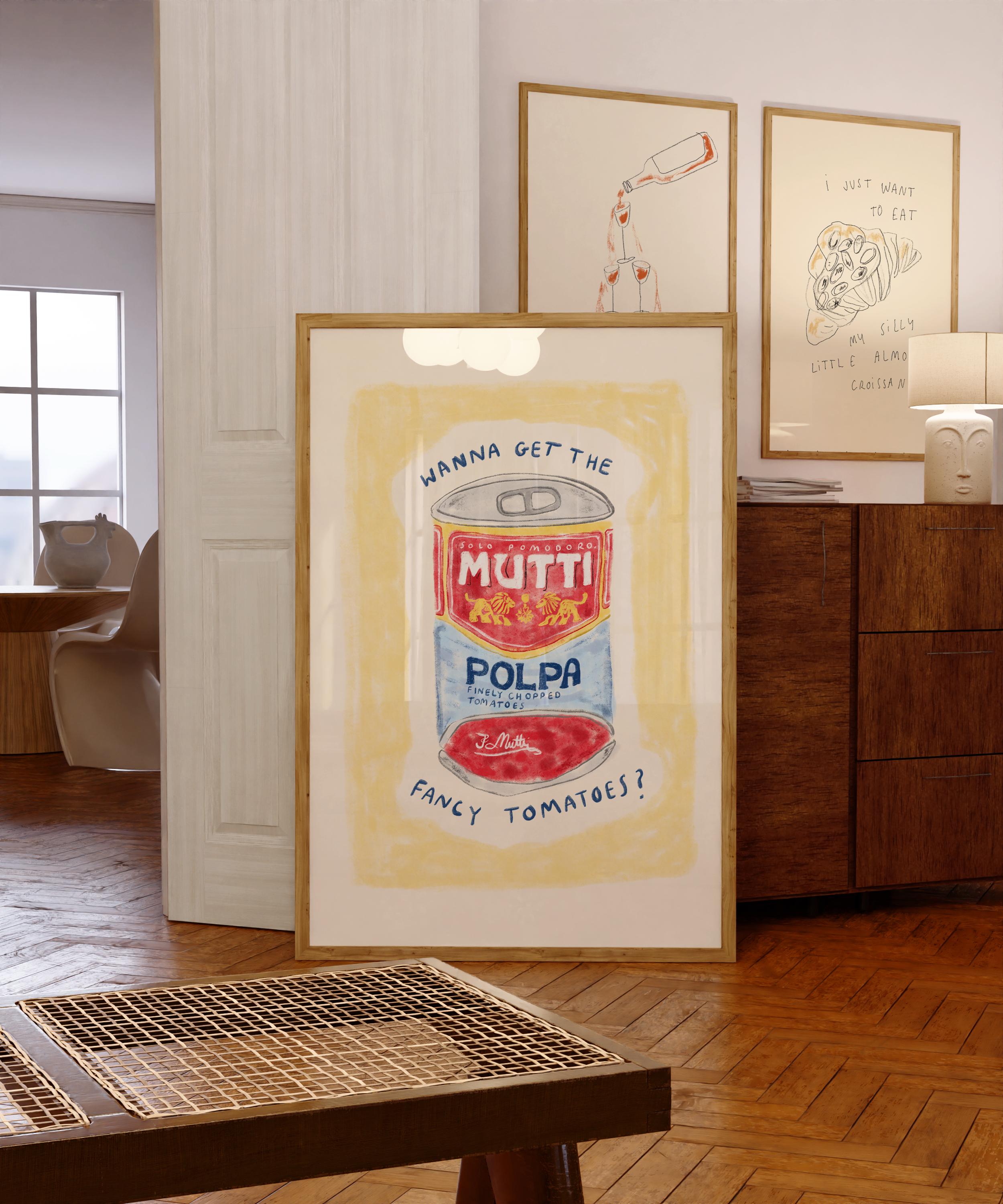 Fancy Tomatoes Wall Print | Food and Drink Poster | Tomato Illustration ...