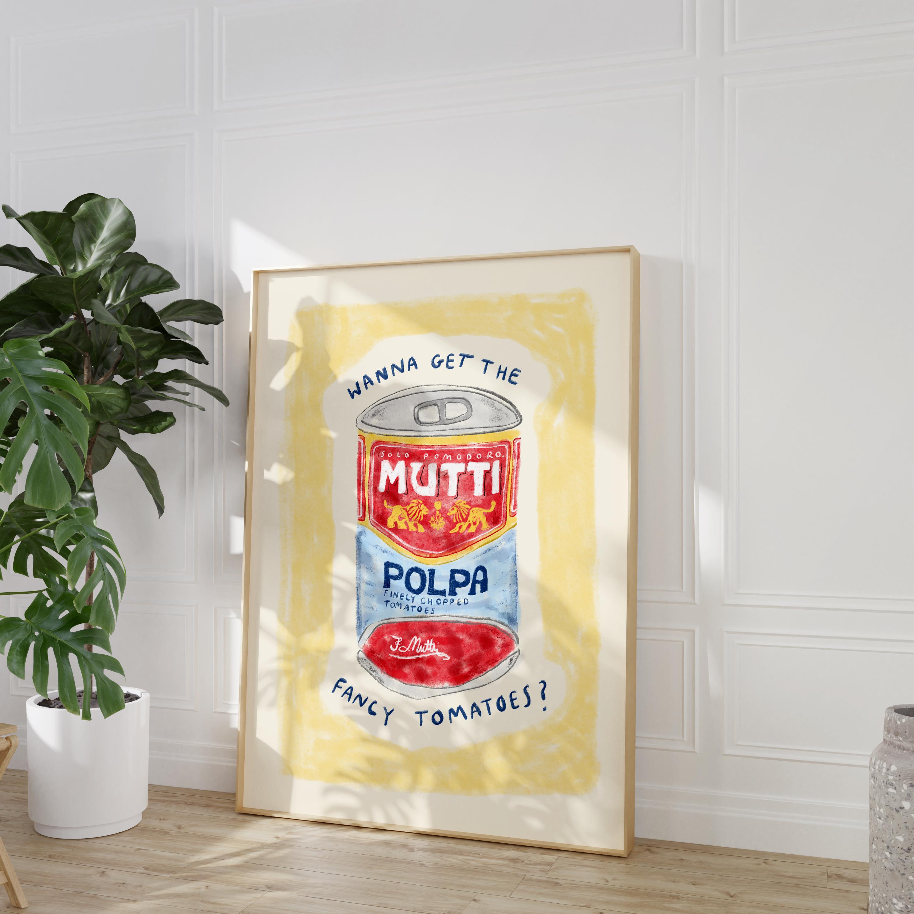 Fancy Tomatoes Wall Print | Food and Drink Poster | Tomato Illustration ...