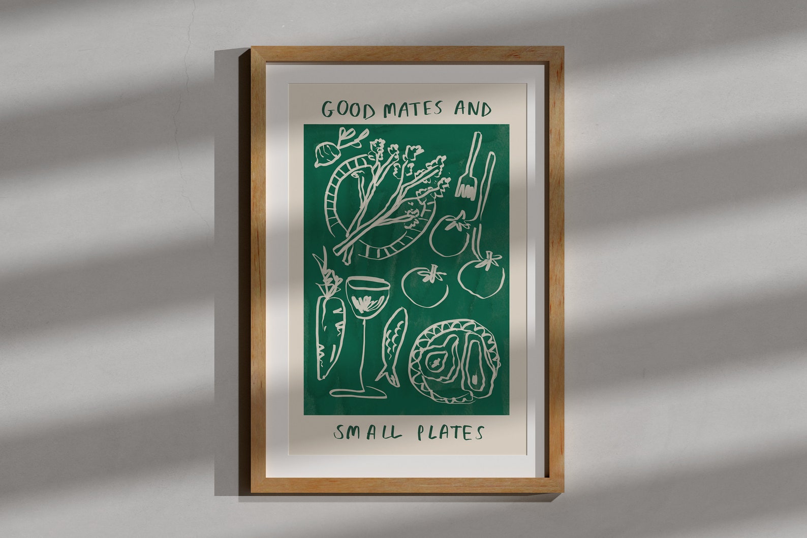 Digital Download Good Mates and Small Plates Wall Print | Tapas Food ...
