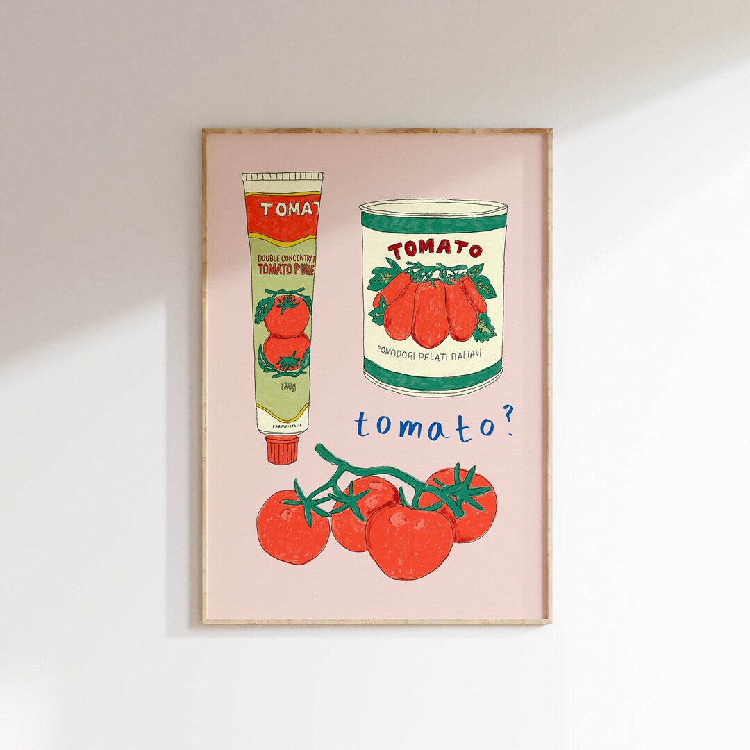 Digital Download Tomato Recipe Poster | Tomato Girl Aesthetic | Tomato ...