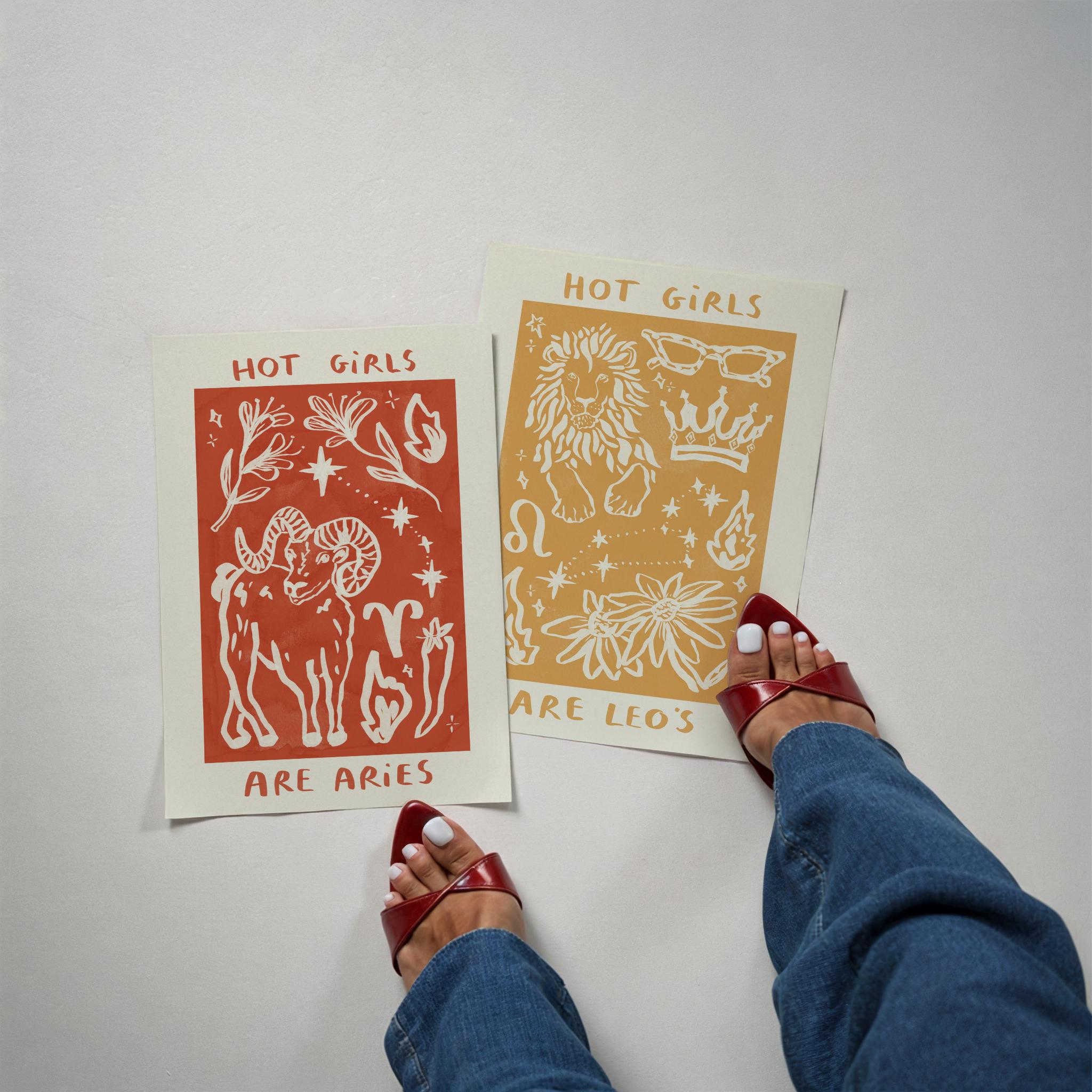 Hot Girls Are Aries Wall Print | Star Sign, Horoscope, Zodiac Lovers ...