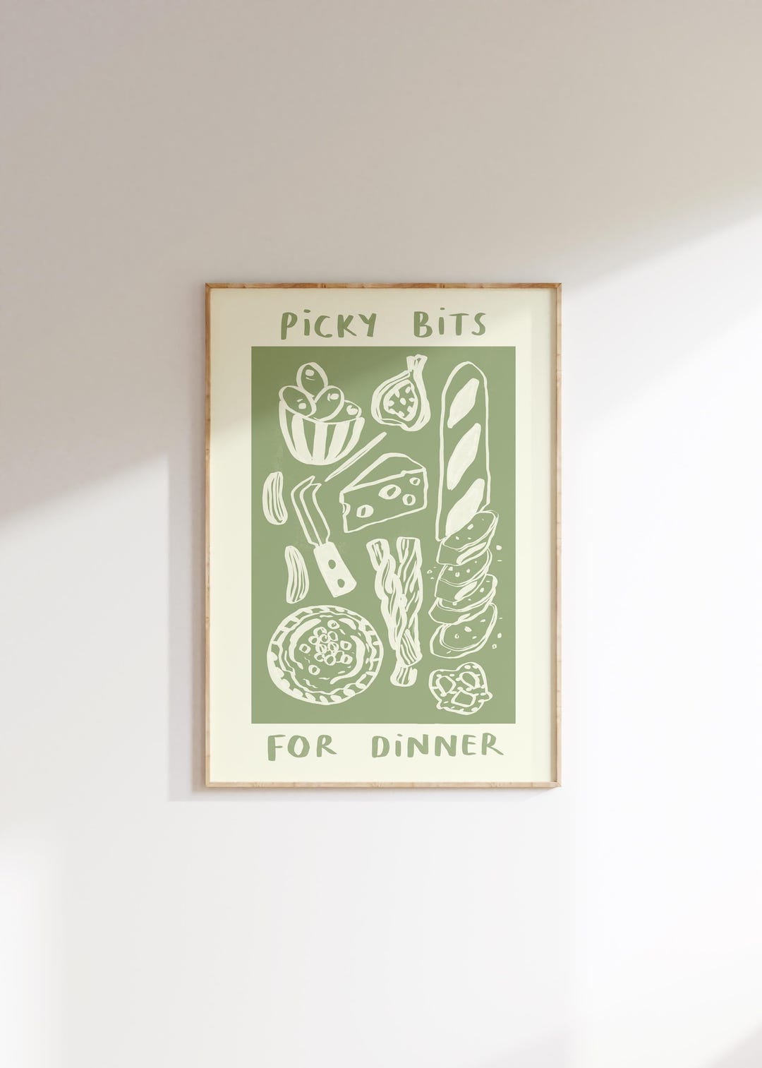 Picky Bits for Dinner Wall Print | Food and Drink Artwork | Picnic ...