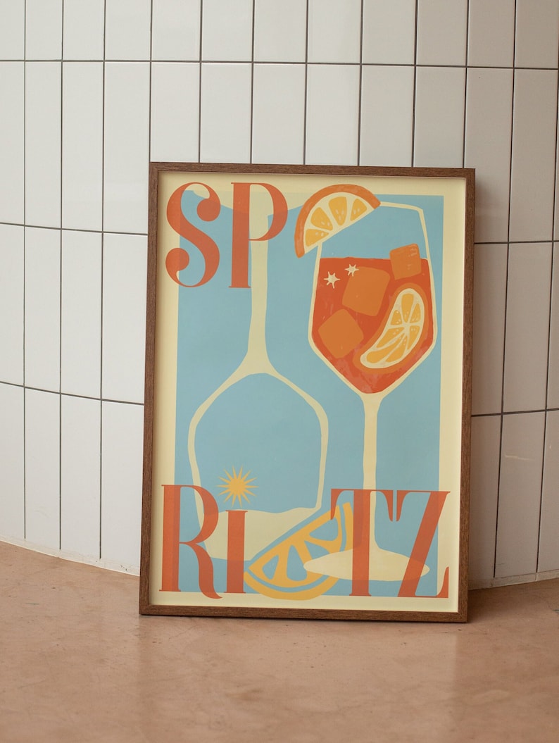 Aperol Spritz Poster | Unframed Art Print | Home Decor | Aperol Artwork ...
