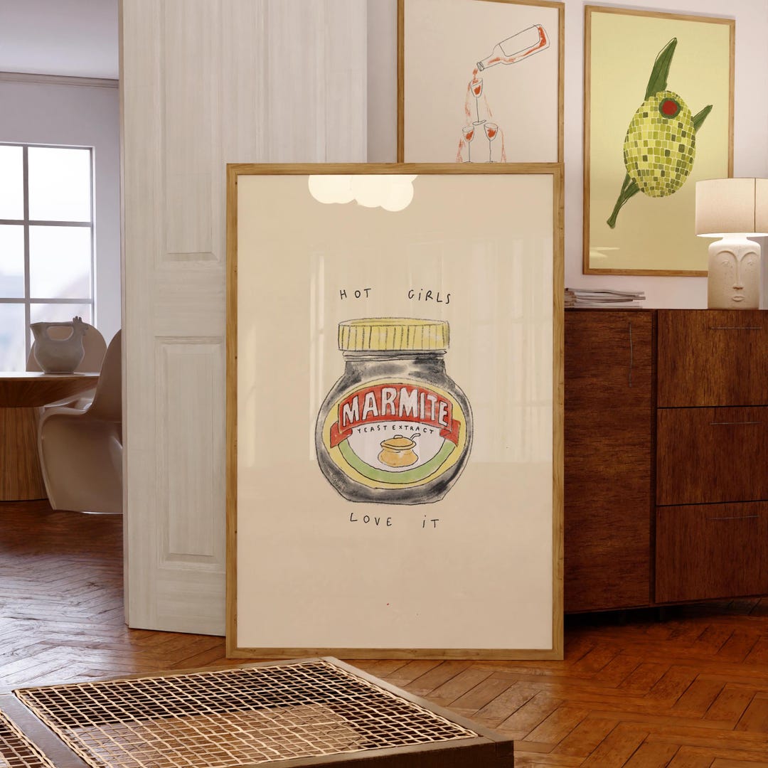 Digital Download Hot Girls Love It Marmite Wall Print | Marmite ...