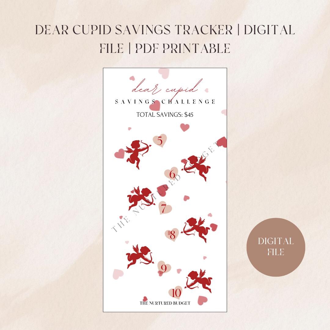 Printable Dear Cupid Savings Challenge, Reusable - Etsy