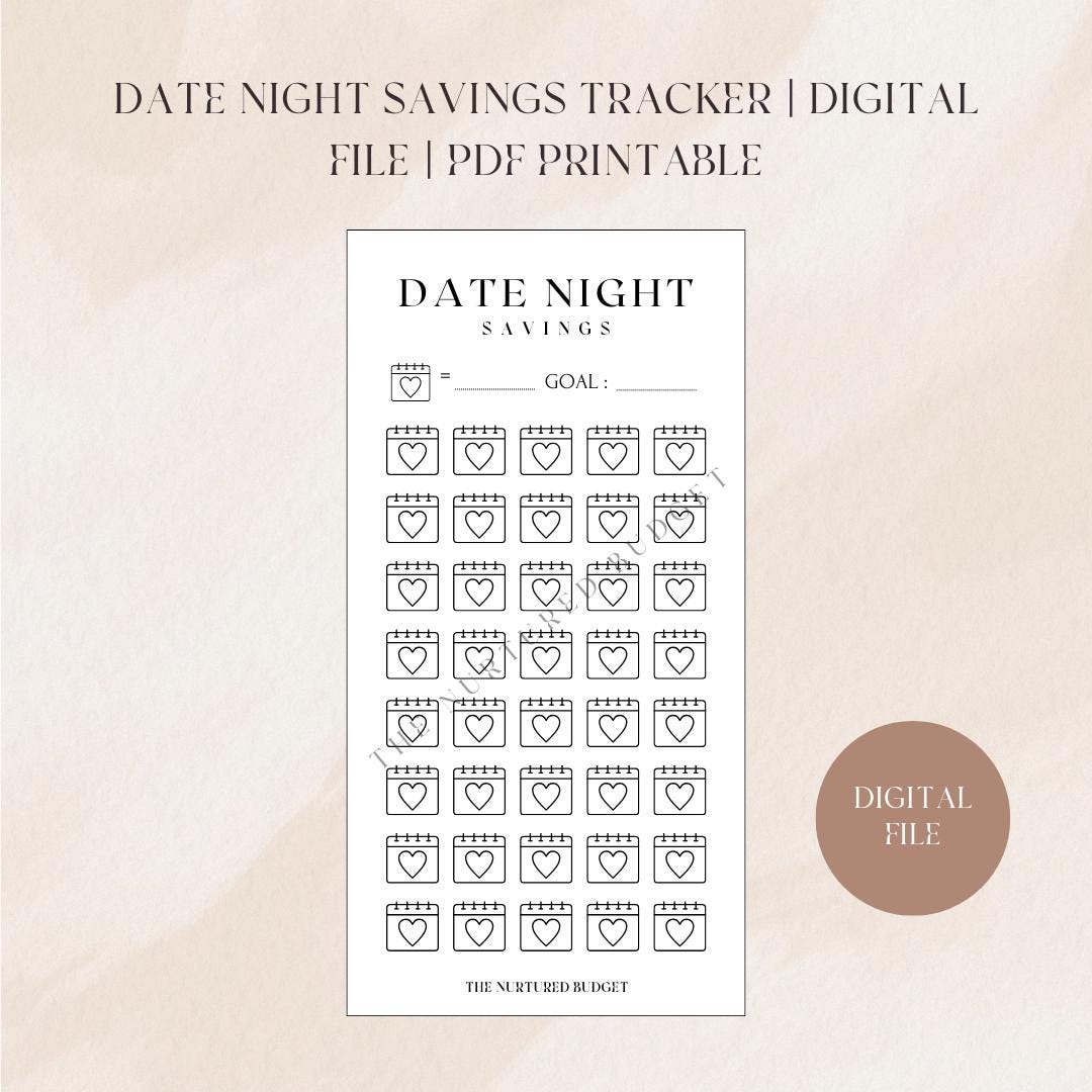 Printable Date Night Savings Tracker, Reusable - Etsy