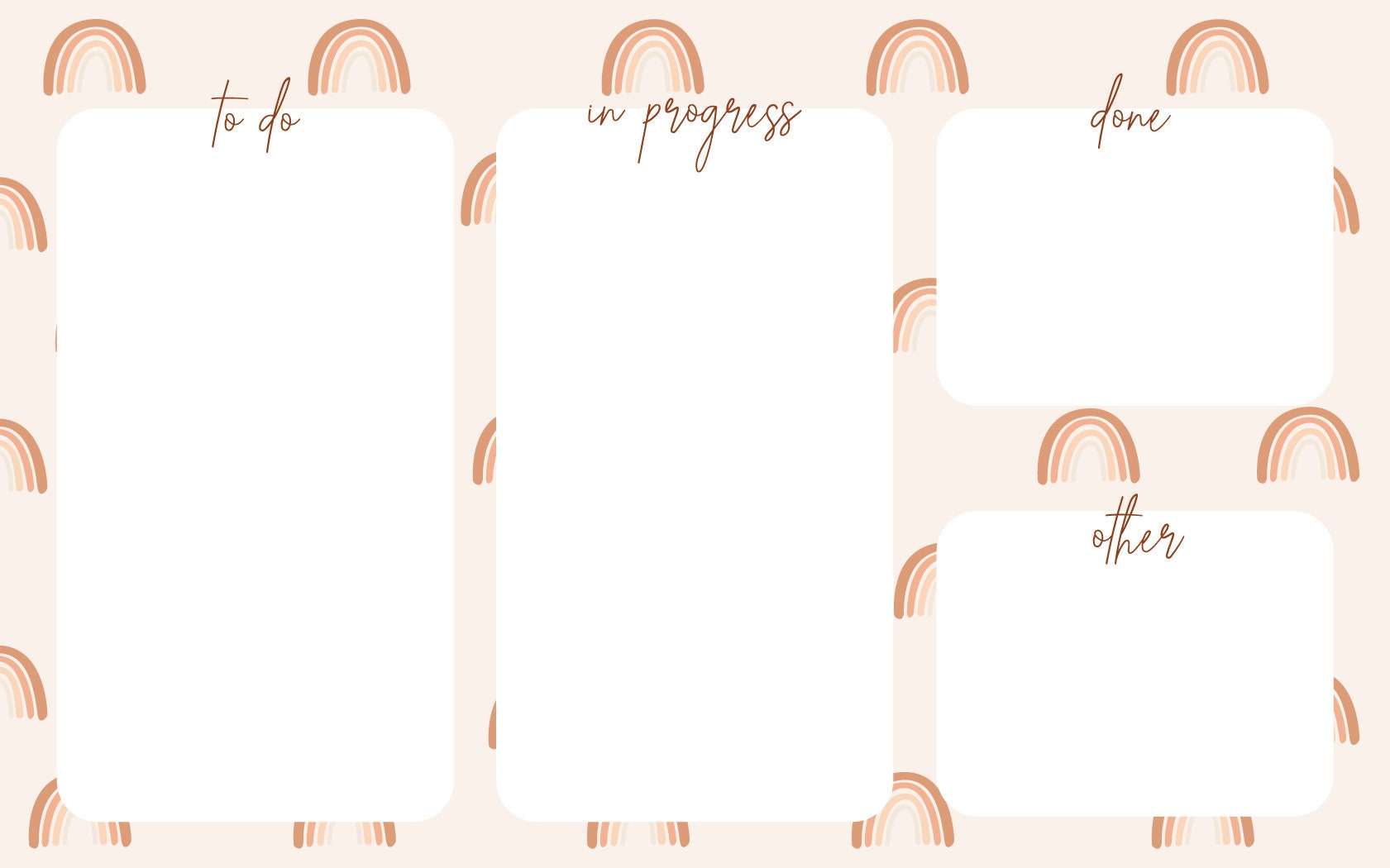 Desktop Wallpapers | Organizers | Boho Rainbow - Etsy