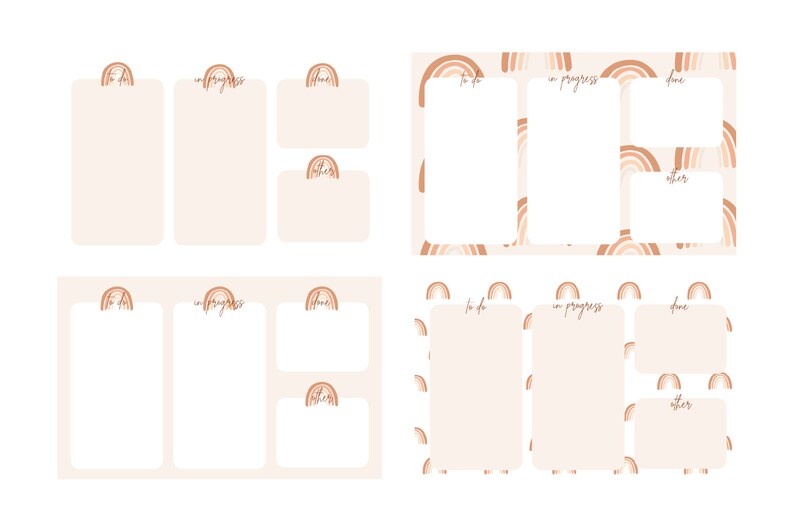 Desktop Wallpapers | Organizers | Boho Rainbow - Etsy
