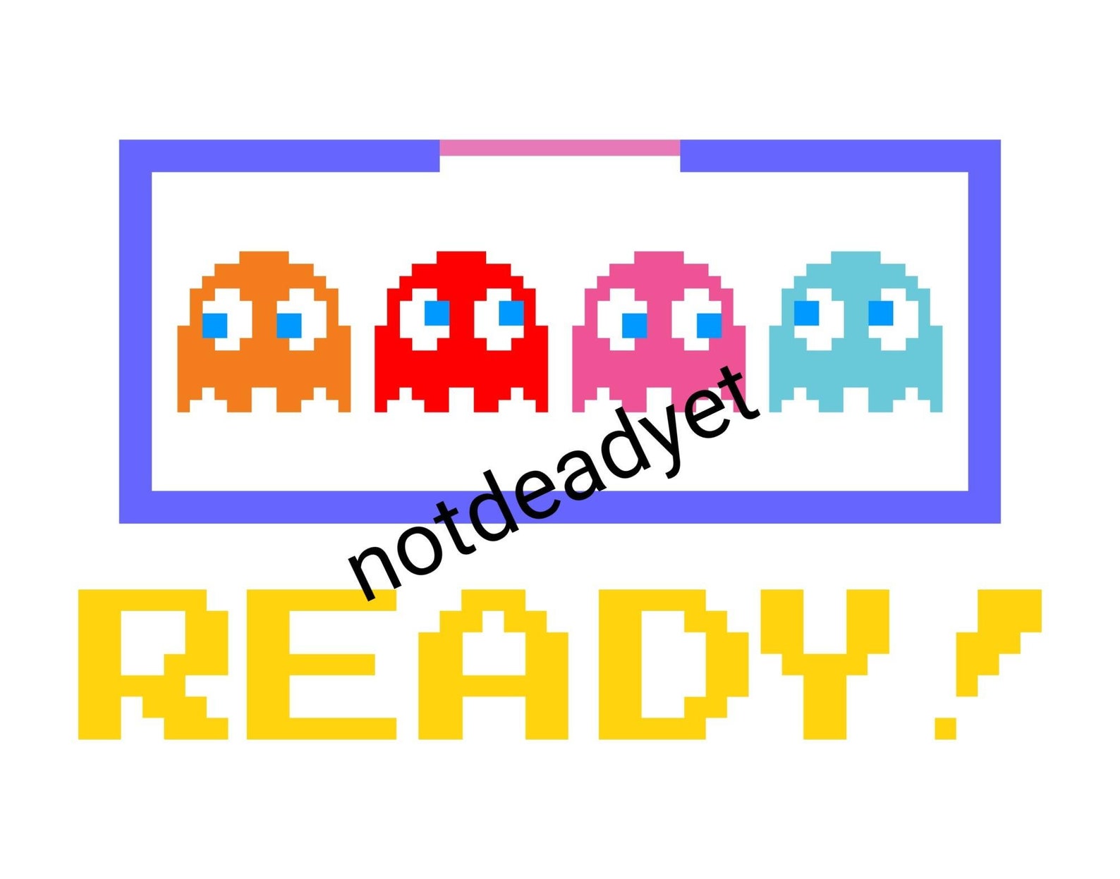 Pacman svg png jpg pdf ready arcade retro ghosts printable | Etsy