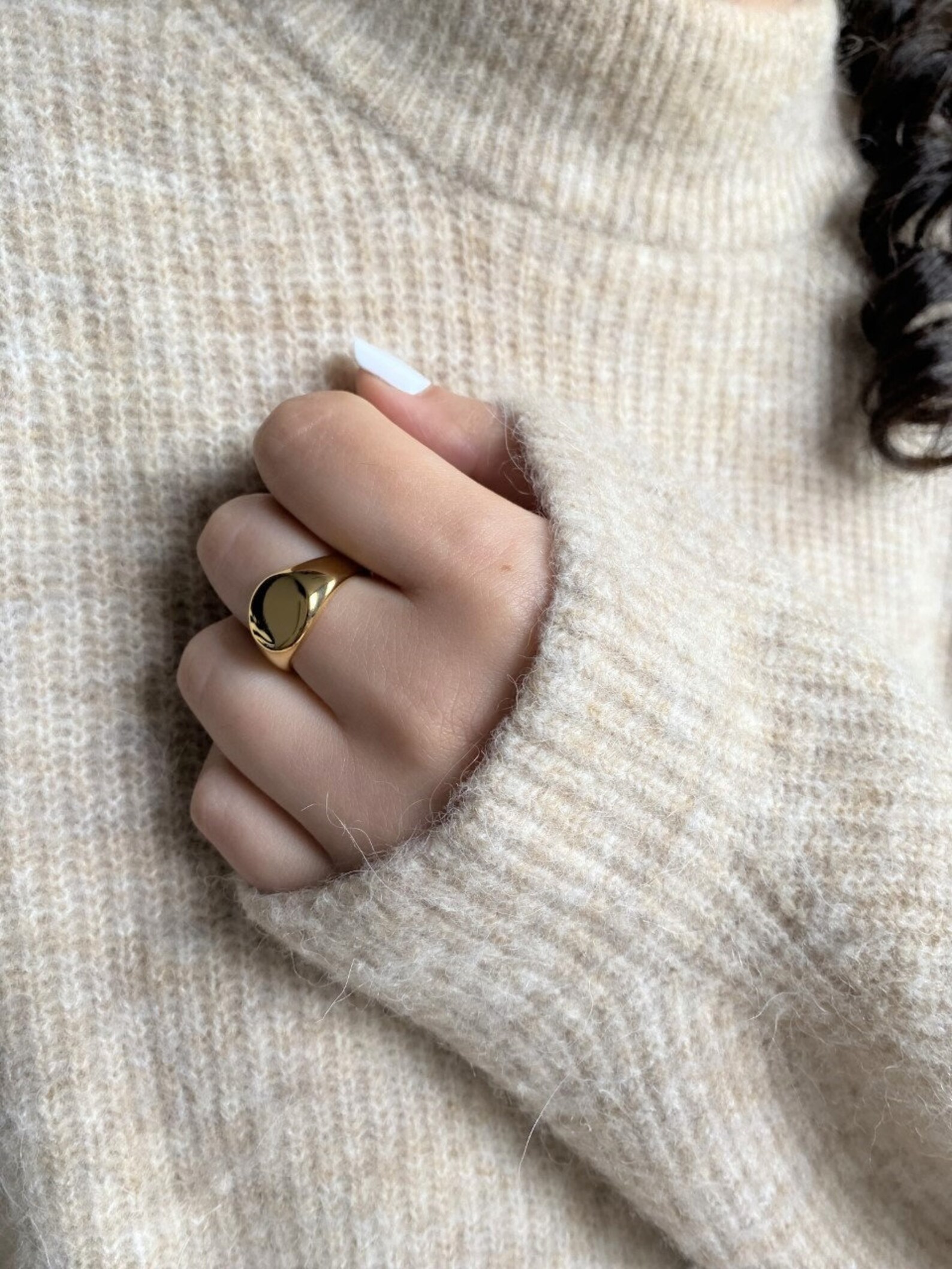Round Signet Ring | Shelby Ring | Gold Ring | Peaky Blinders Signet ...