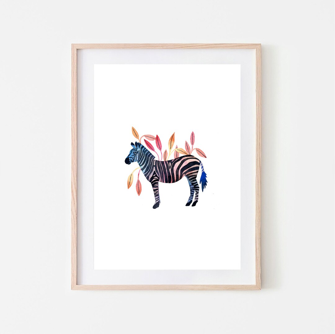 Zebra Print, Alphabet Animal Illustration, Nursery Decor, Children's ...