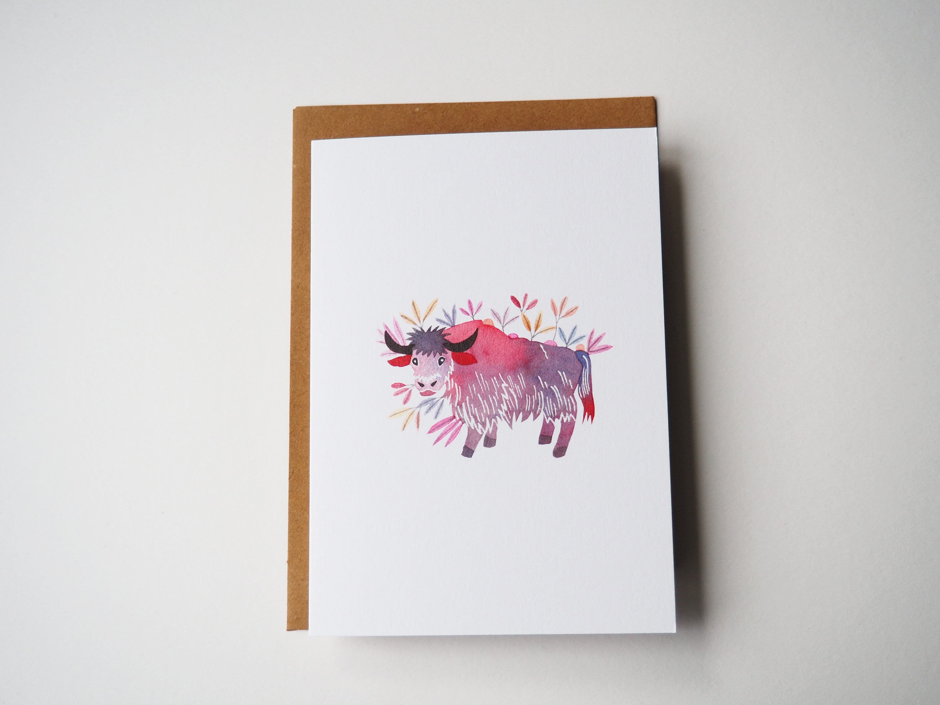 Yak Card, Animal Illustration, Greetings Card, Animal Lovers Gift - Etsy