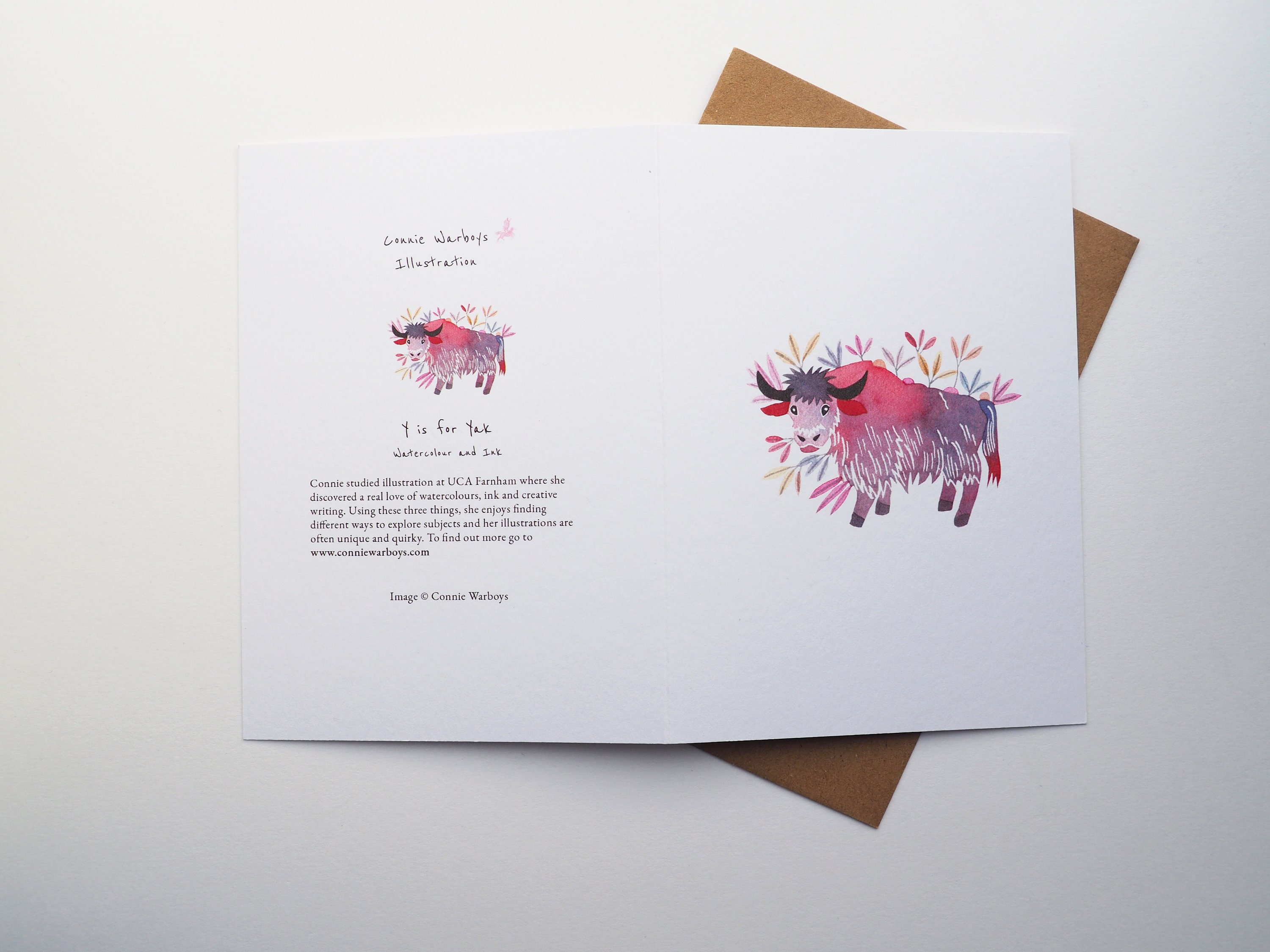 Yak Card Animal Illustration Greetings Card Animal Lovers | Etsy