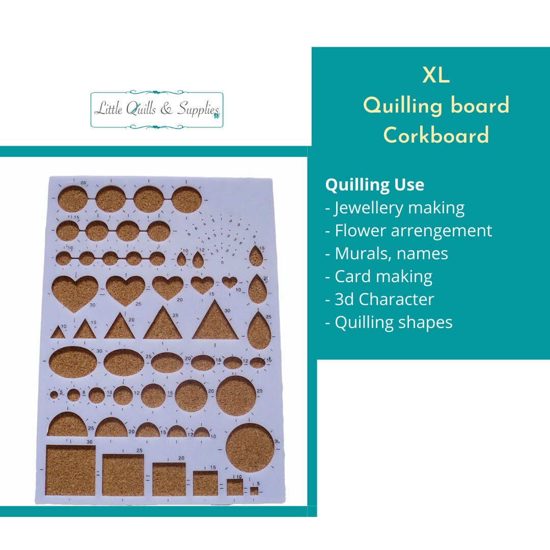 Quilling XL Board With Guided Grids and Custom Shape Cork Board Area - Etsy