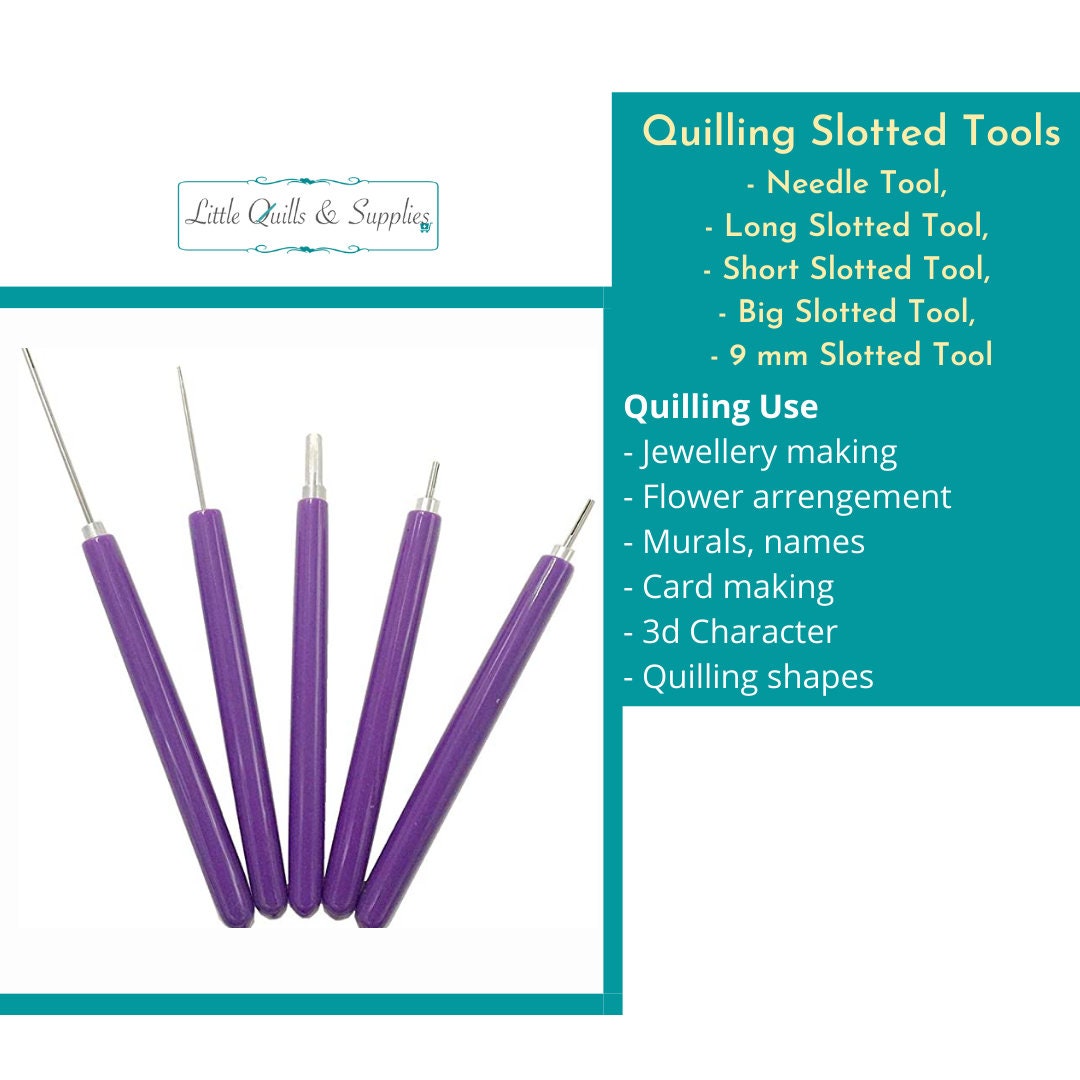 LQS 5pcs Quilling Tool Set Quilling Slotted Tool Rolling Craft Paper ...