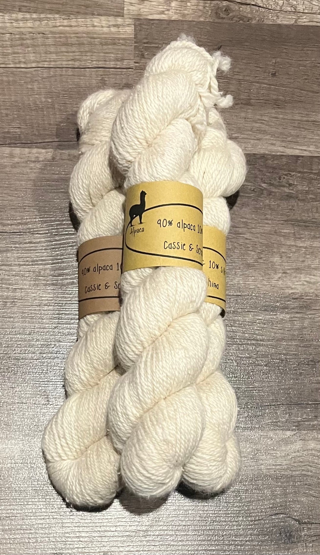 100% Alpaca Yarn (off White/beige) - Etsy