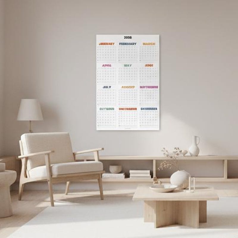Extra Large Wall Calendar - Etsy