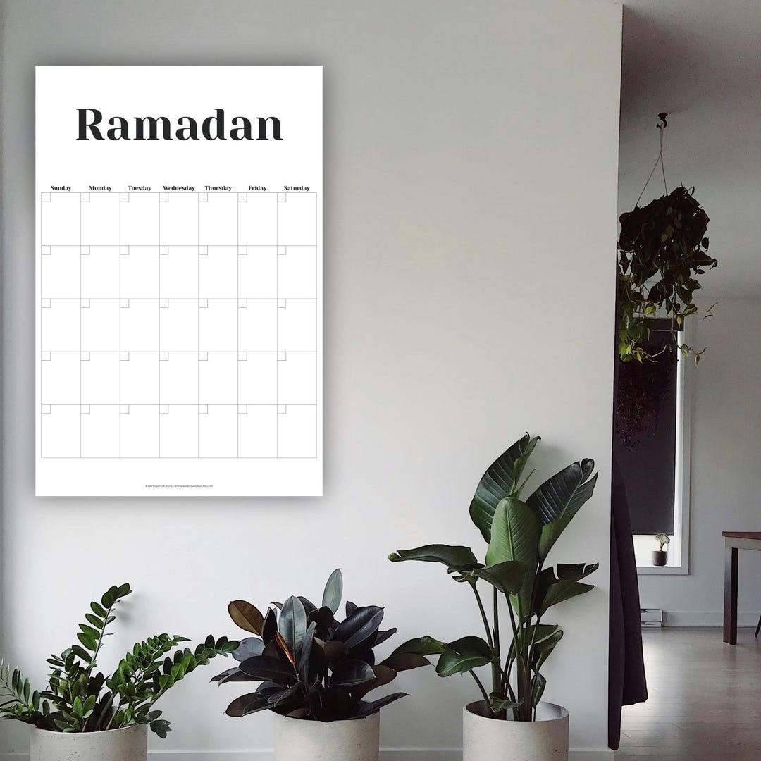 Undated Islamic Hijri Calendar | Minimalist Vertical Wall Calendar ...
