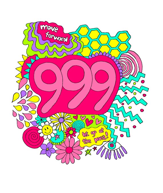 999 Coloring Page Angel Numbers Adult Coloring - Etsy Ireland
