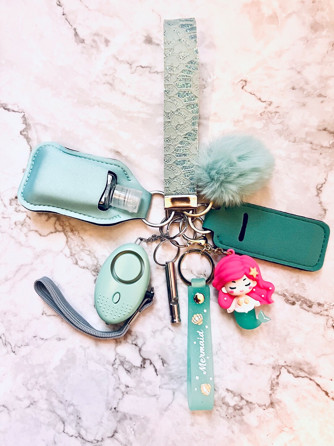 Kids Safety Keychain Kids Keychain Mermaid Keychain Safety - Etsy