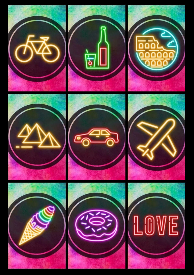 Neon Instagram Story Highlight Icons Instagram Stories | Etsy
