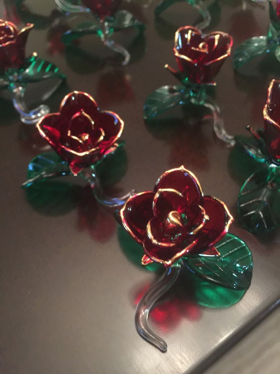 Glass rose | Etsy