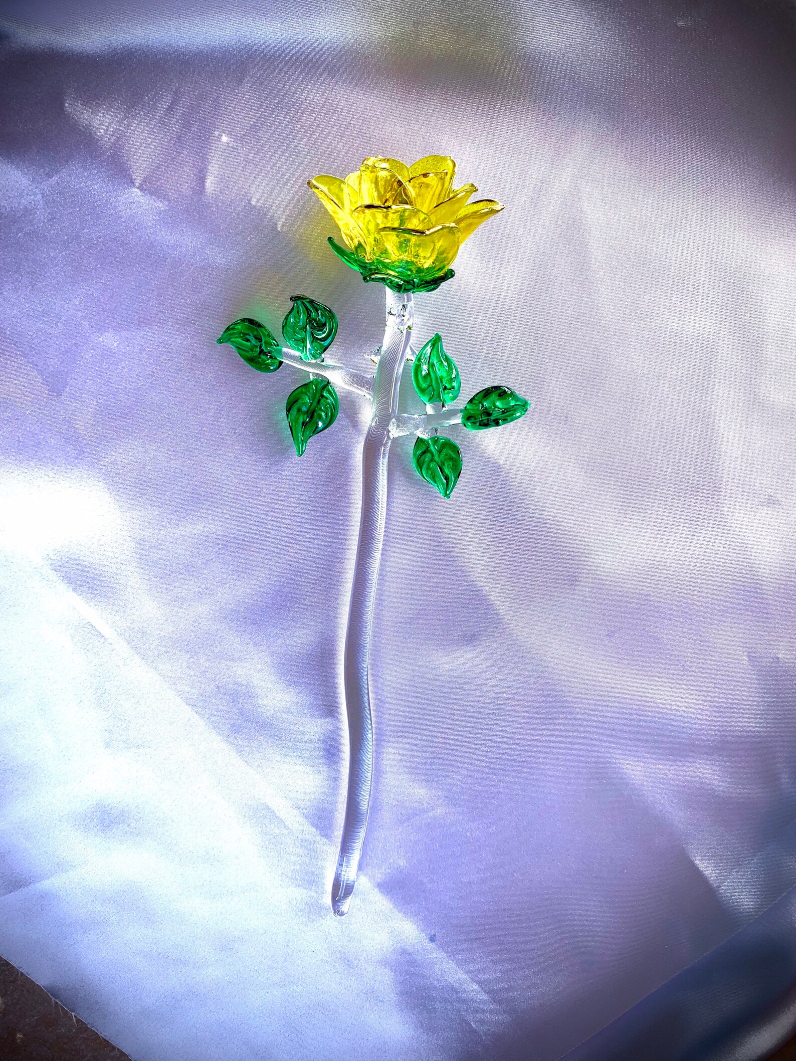 Blown Glass Rose | Etsy
