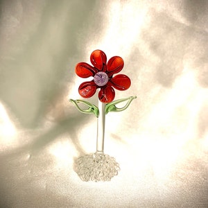Tiny Glass Flower - Etsy