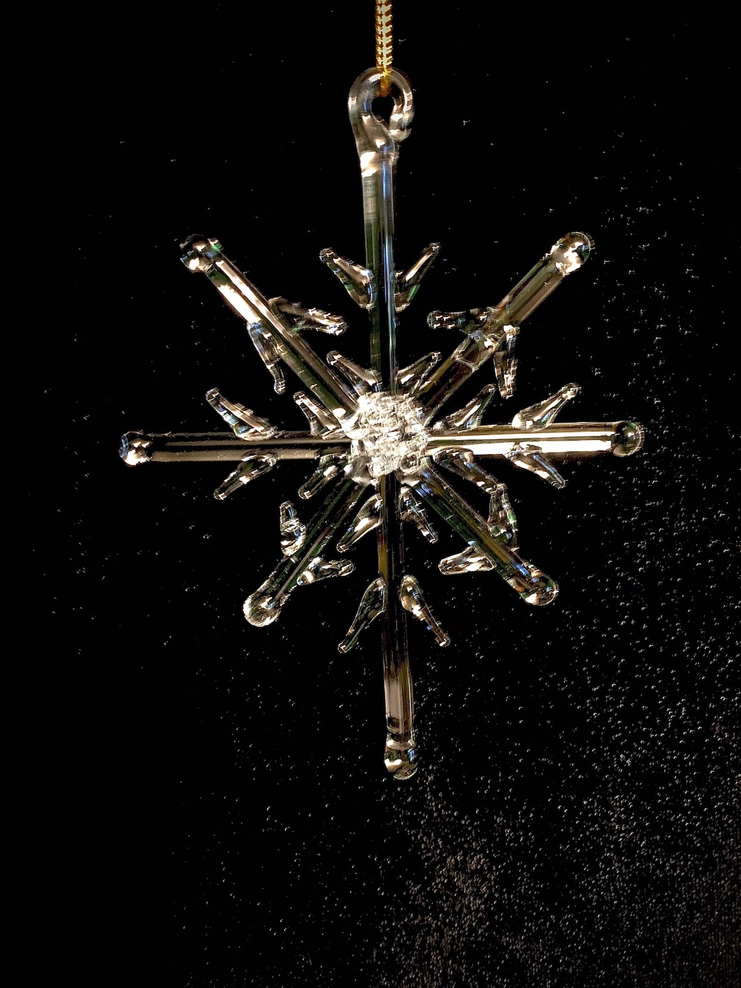 Blown Glass Snowflake - Etsy