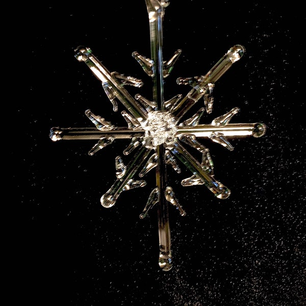 Glass Snowflake - Etsy