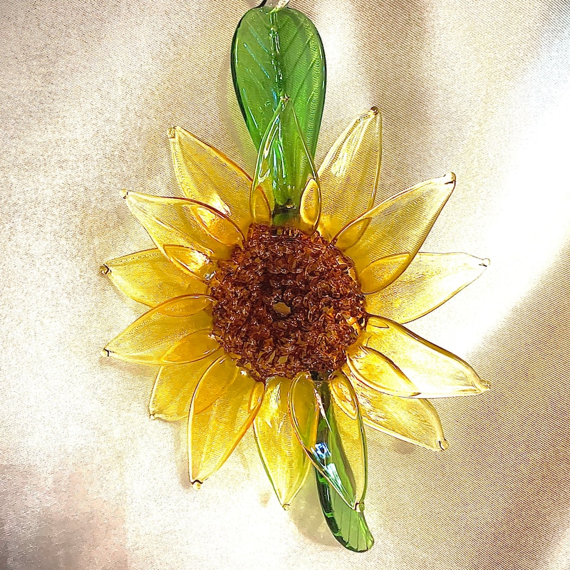 Glass Sunflower - Etsy